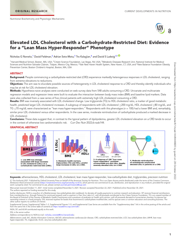 Lean Mass Hyper-Responder | PDF | Cholesterol | Low Density Lipoprotein