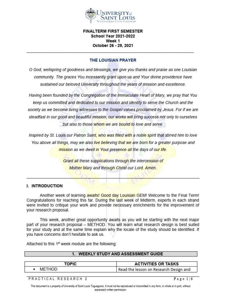 PR2 Final Term Week 1 Module 1 | PDF | Qualitative Research | Methodology