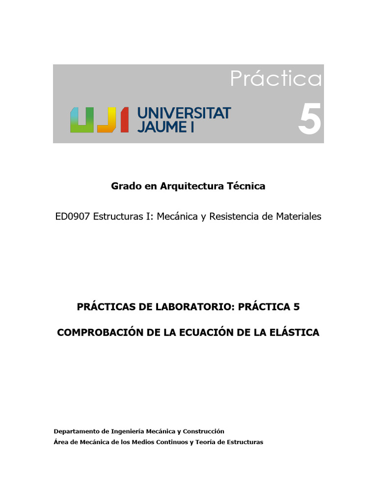 ED09707-PR5-Ecuación Elástica | PDF | Viga (Estructura) | Resistencia de materiales