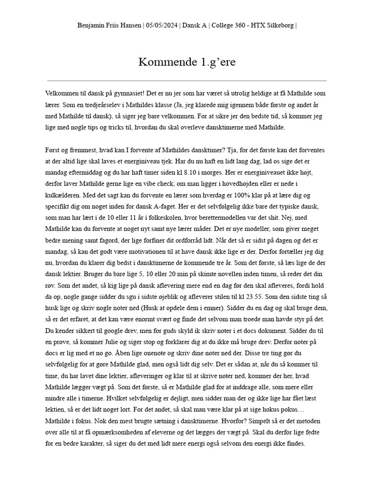 Dansk Med Mathilde | PDF