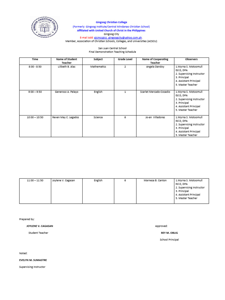 PROGRAM letter | PDF | Teachers | Educational Personnel