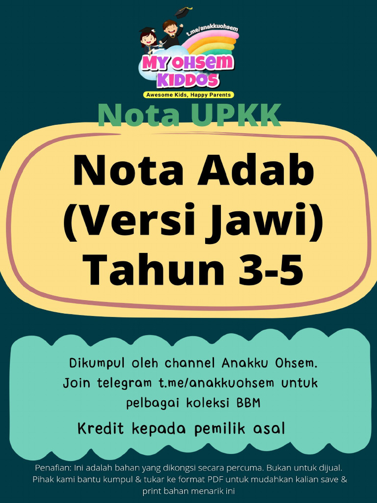 NOTA ADAB (Tulisan Jawi) | PDF
