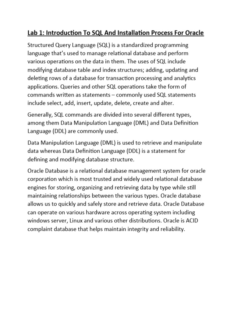 DBMS Lab Report | PDF | Sql | Databases