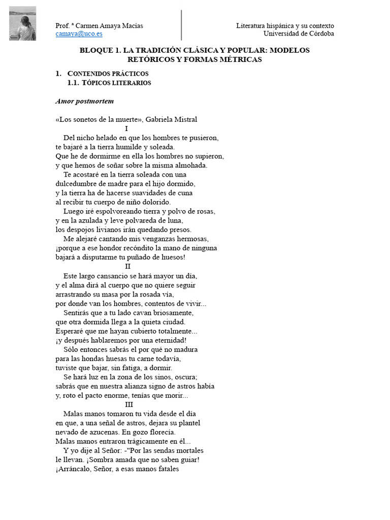 Tópicos Literarios - Ejemplos | PDF | Amor