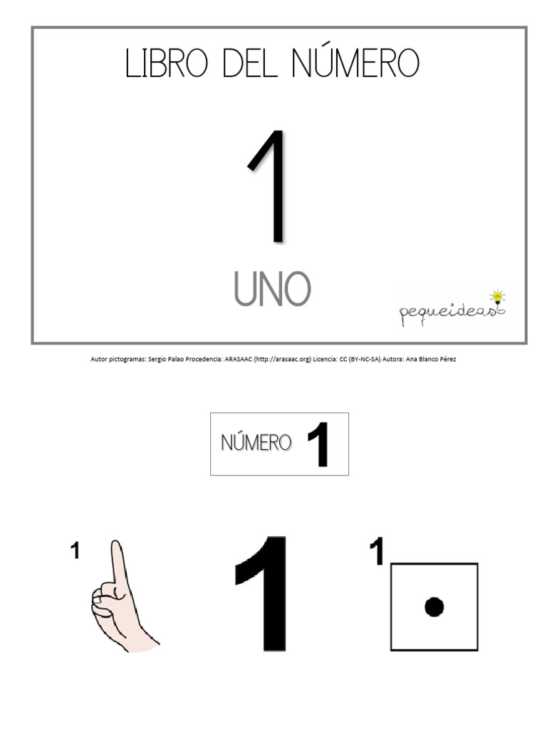 Libro Del Numero 1 | PDF