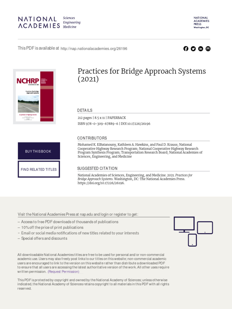 Practices For Bridge Approach Systems (2021) : This PDF Is Available at ...