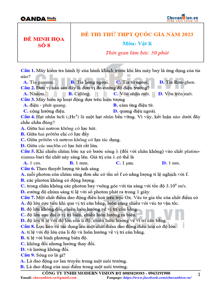 đề 8 thầy cvb | PDF