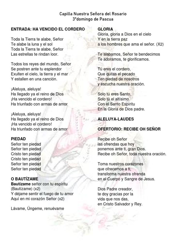 Liturgia del 3° Domingo de Pascua | PDF | eucaristía | Cristo (título)