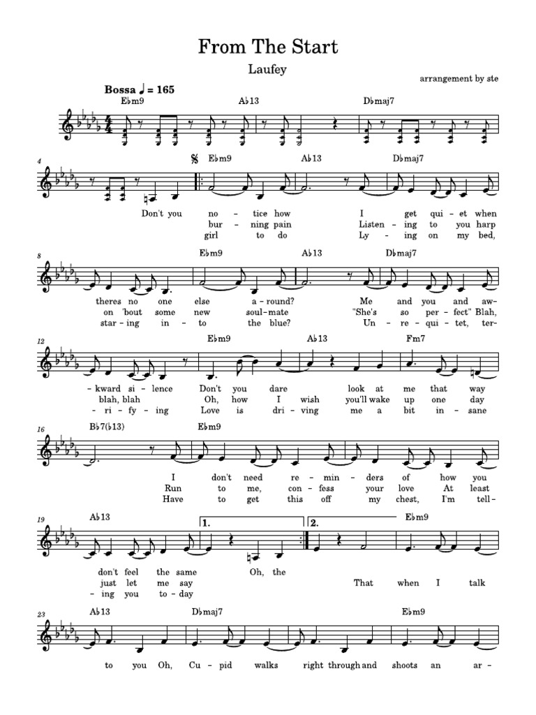 From The Start Lead Sheet 1 | PDF