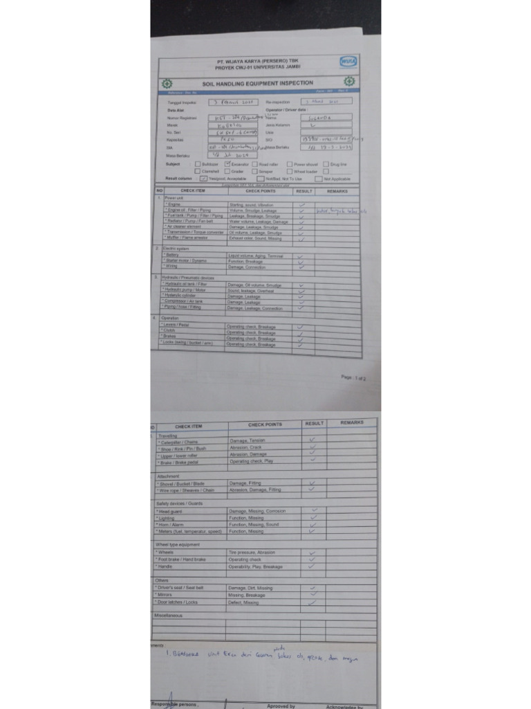 Checklist Sebelum Alat Ke Proyek1 - Merged | PDF