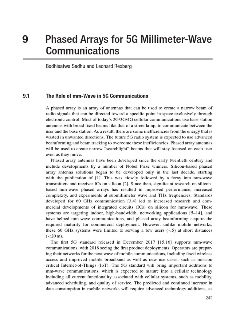 Phased Arrays For 5G Millimeter-Wave Communications | Download Free PDF ...