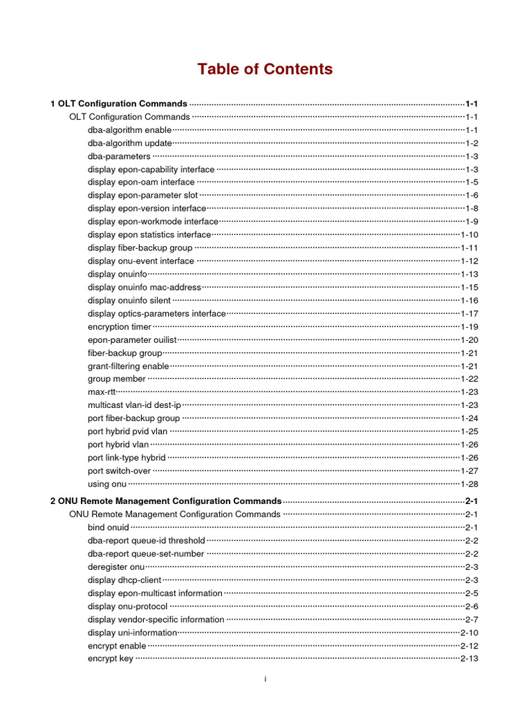 15-EPON OLT Commands | PDF | Statistics | Computer Data 15-EPON OLT Commands | PDF | Statistics | Computer Data