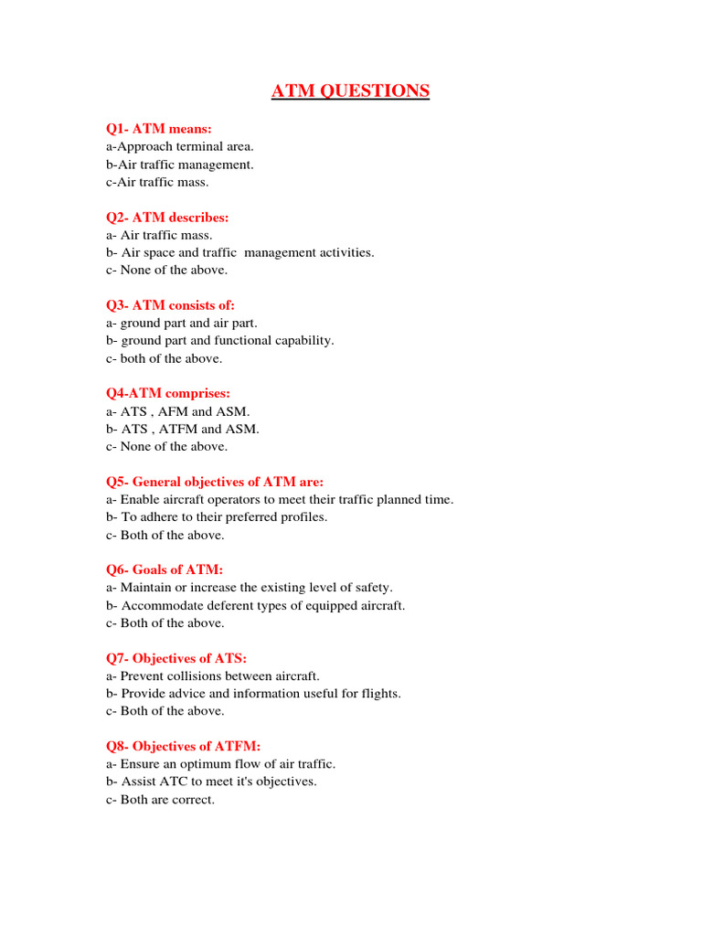 ATM GEN Quest | PDF | Instrument Flight Rules | Visual Flight Rules