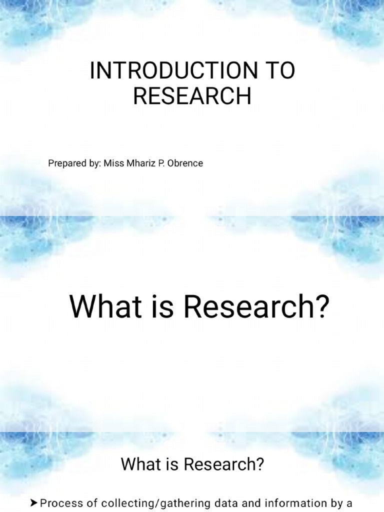 INTRODUCTION-TO-RESEARCH-Chapter-1 | PDF