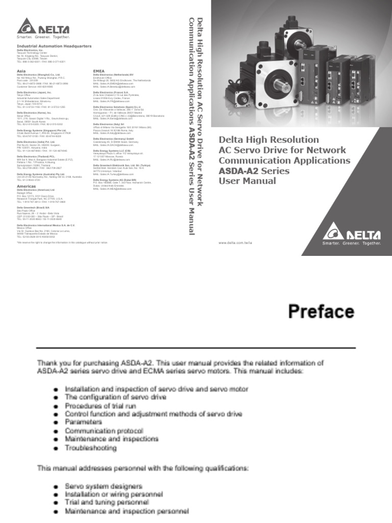 Delta Ia-Asd Asda-A2 Um en 20180611 | PDF | Parameter (Computer Programming) | Electrical Wiring