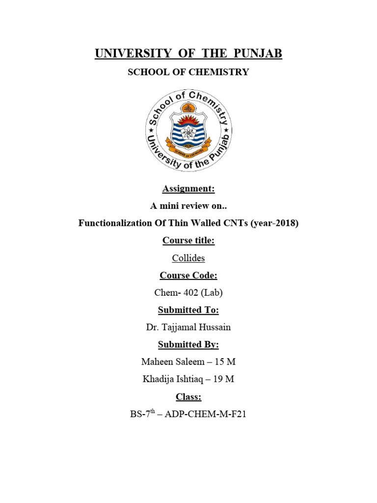 402 Assignment | PDF | Carbon Nanotube | Composite Material