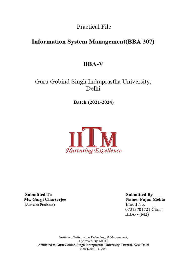 Madhav Singal-Ism File Complete | PDF | Relational Database | Databases
