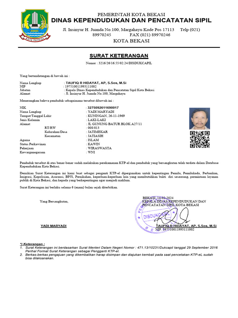 Resi KTP Kota Bekasi-1 | PDF