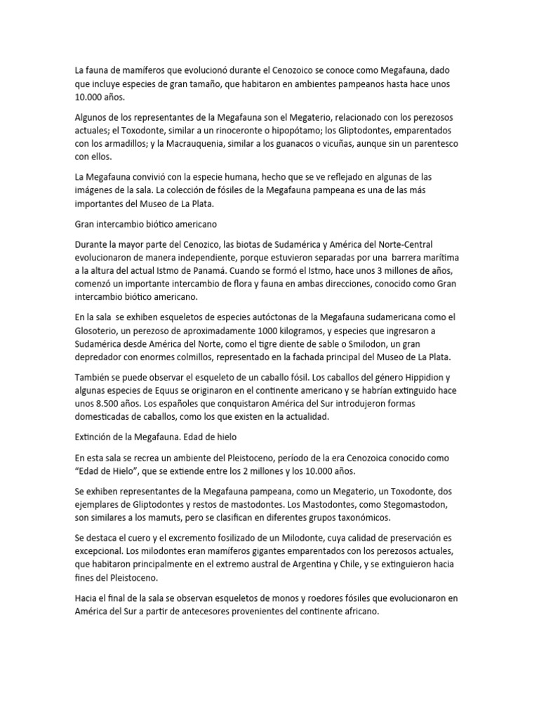 Cenozoico | PDF | Megafauna