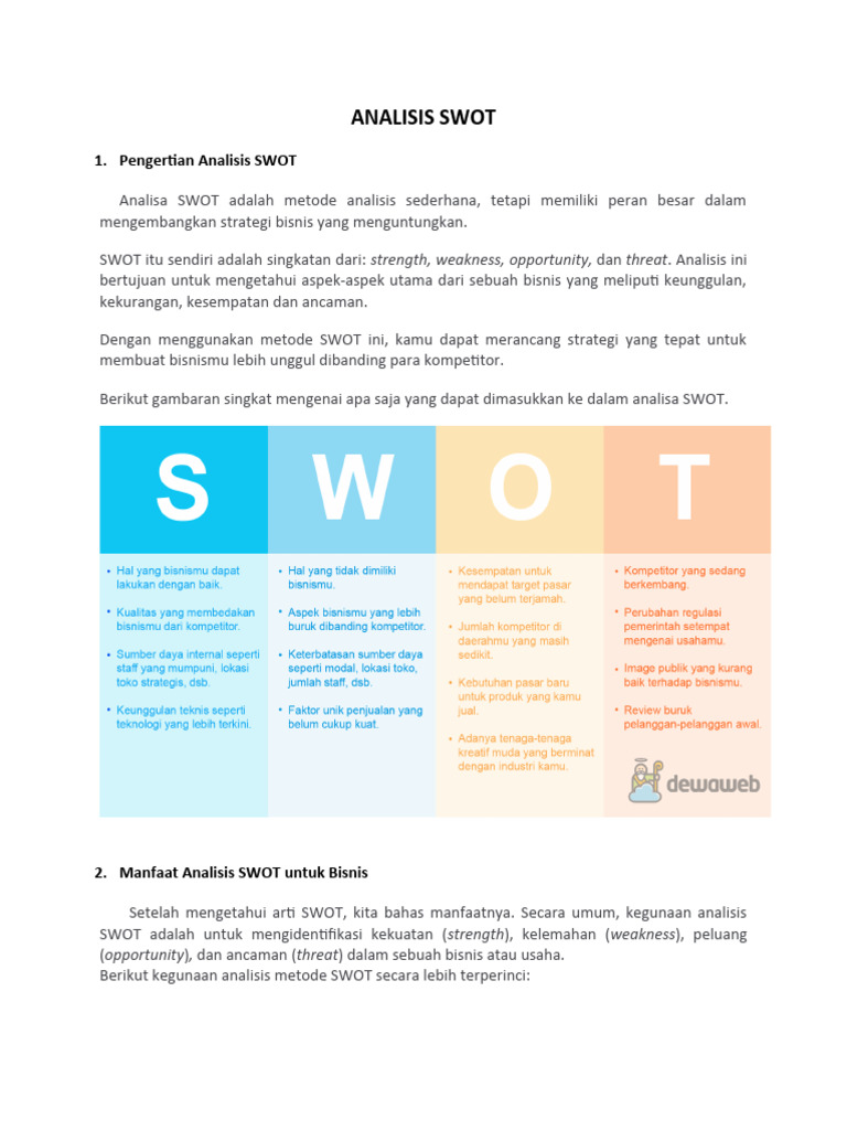 Analisis Swot | PDF