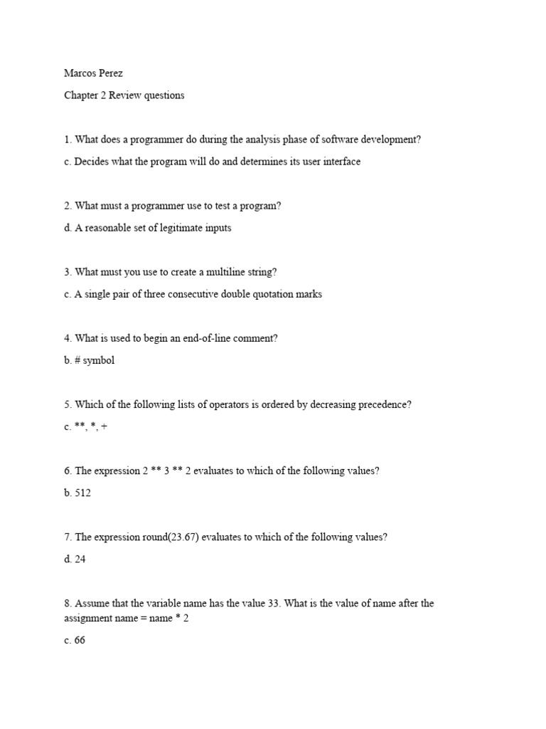 Software Development Analysis Quiz | PDF