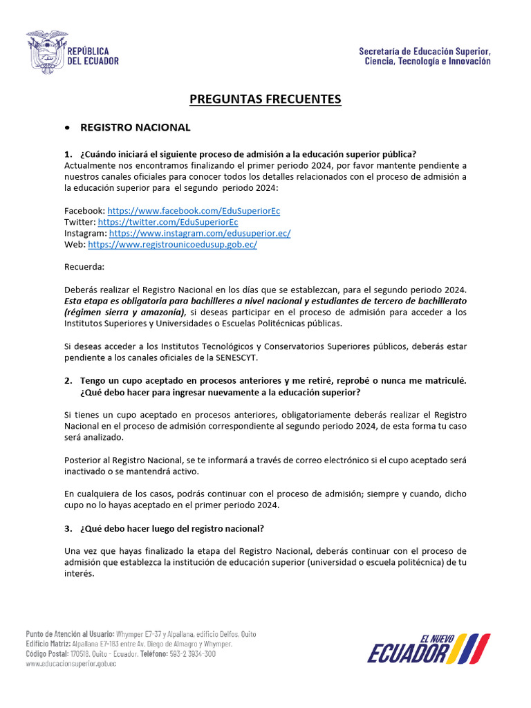 Preguntas Frec Seg Post | PDF | Educación más alta | Evaluación