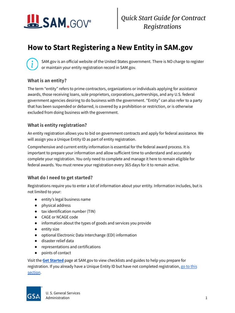 2.0 Quick Start Guide For Contract Registrations | PDF
