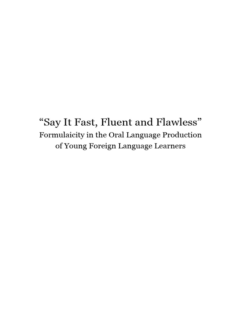 FULLTEXT01 | PDF | Second Language Acquisition | Language Acquisition