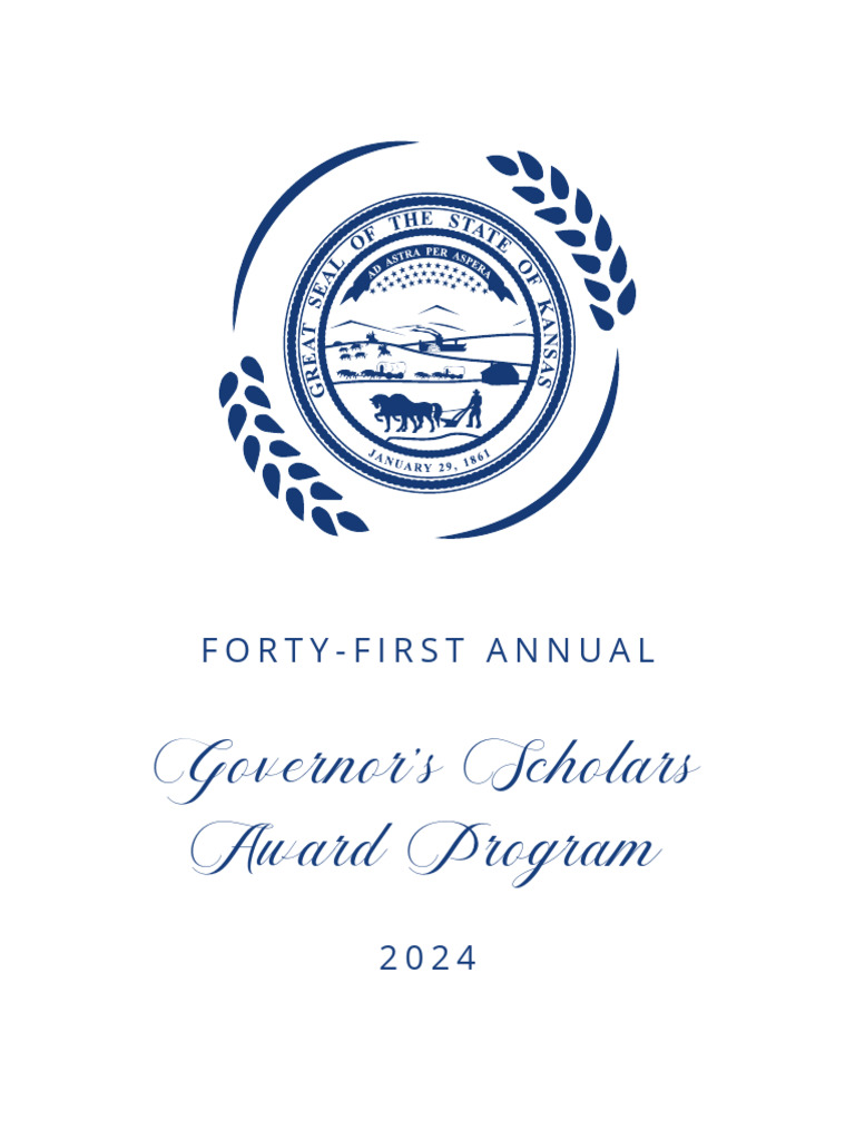 Governor Scholar Program 2024 | PDF | Kansas | Educational Institutions