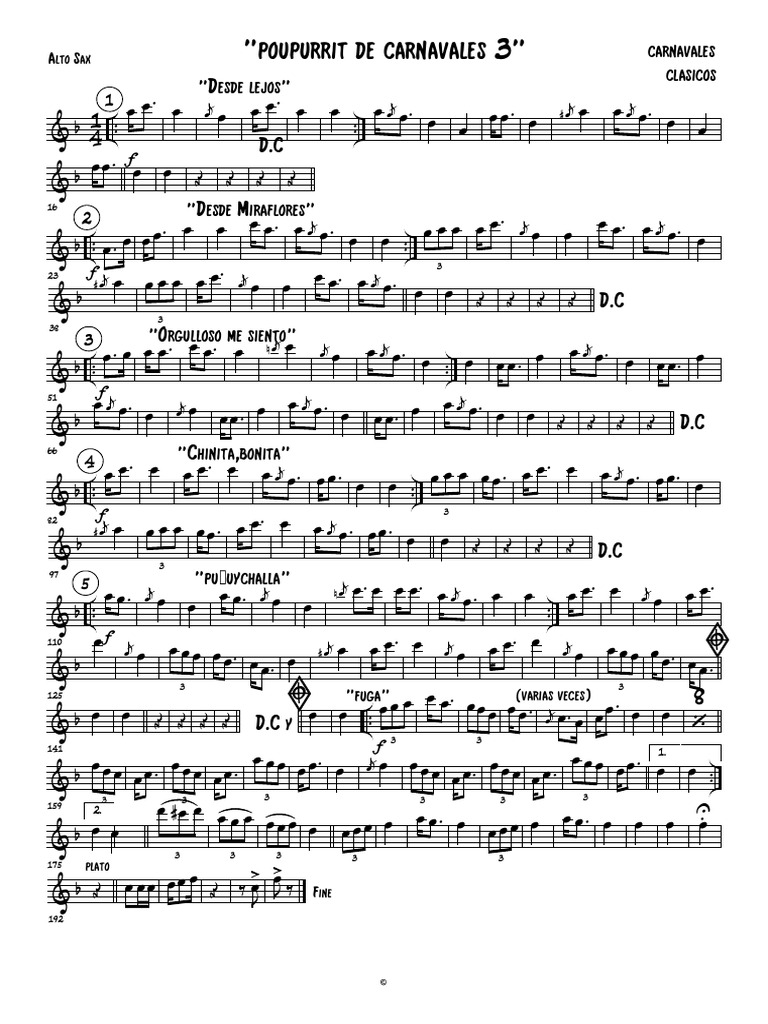 Desde Lejos - Alto Sax. Gm. | PDF