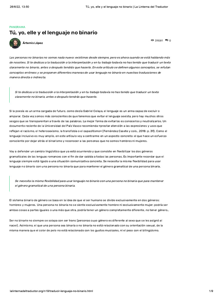 Tú, Yo, Elle y El Lenguaje No Binario - Artemis López | Descargar ... Tú, Yo, Elle y El Lenguaje No Binario - Artemis López | Descargar ...