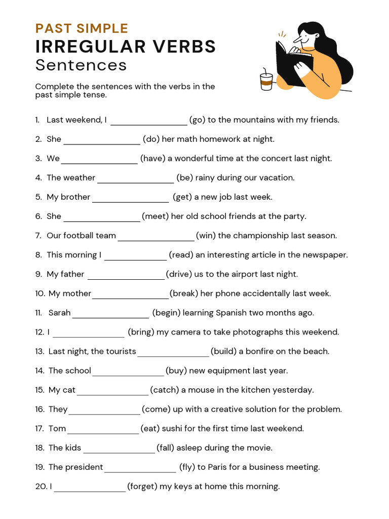 Past Simple Irregular Verbs Exercises | PDF | Semantic Units | Language ...