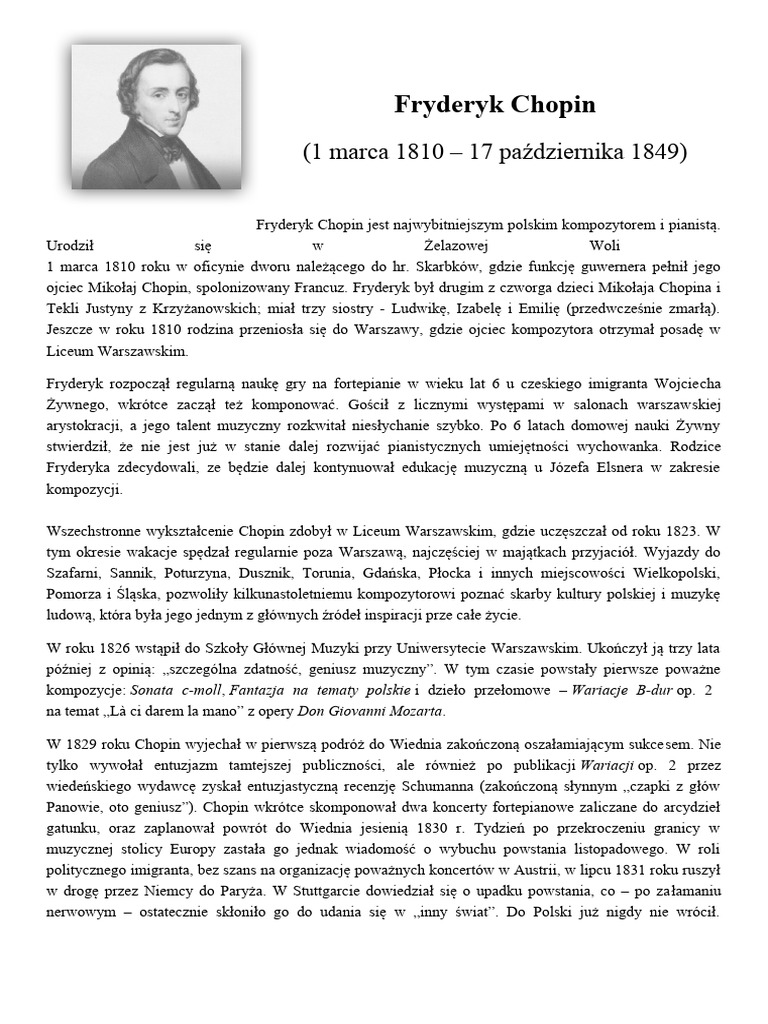 Fryderyk Chopin | PDF