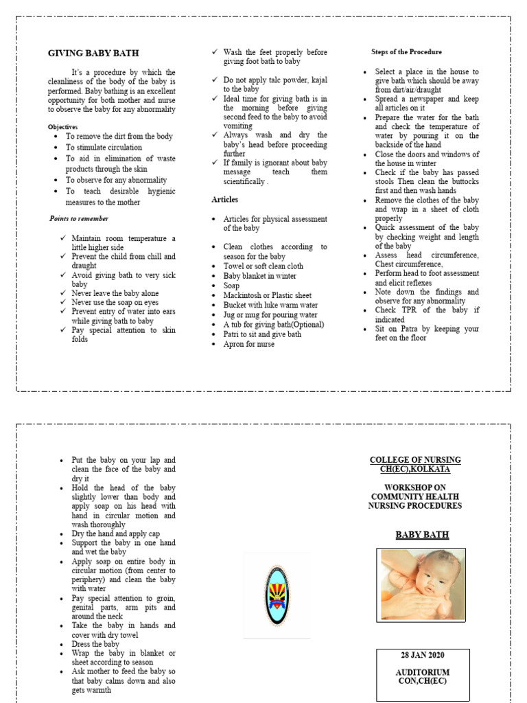 GIVING BABY BATH | PDF | Bathing | Infants
