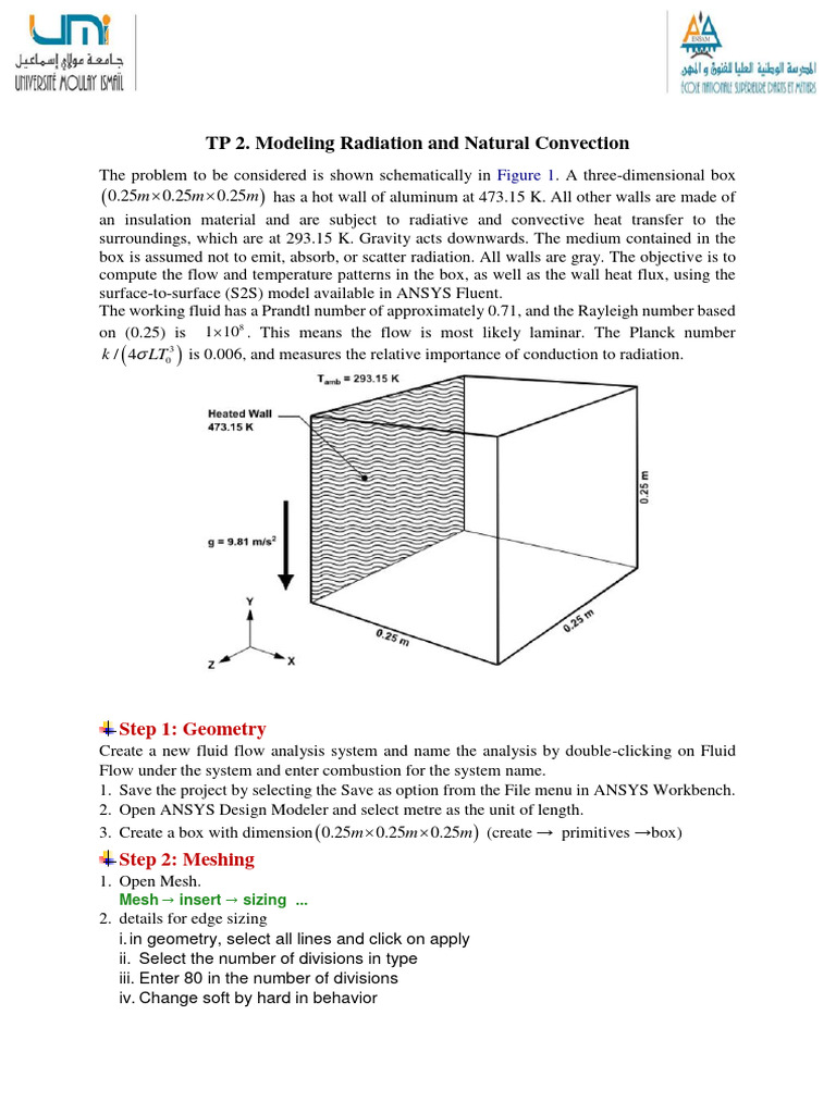 Radiation and Convection Modeling in ANSYS | PDF | Electromagnetic ...
