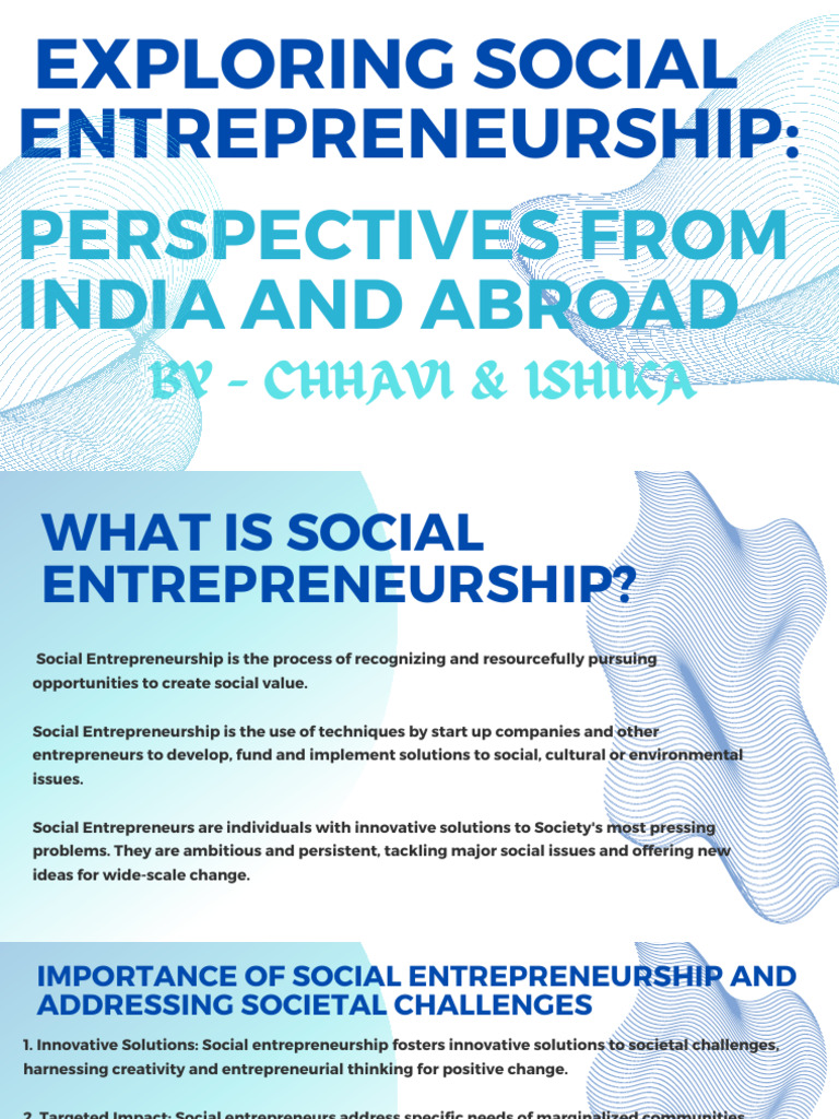 Exploring Social Entrepreneurship | PDF | Social Entrepreneurship ...