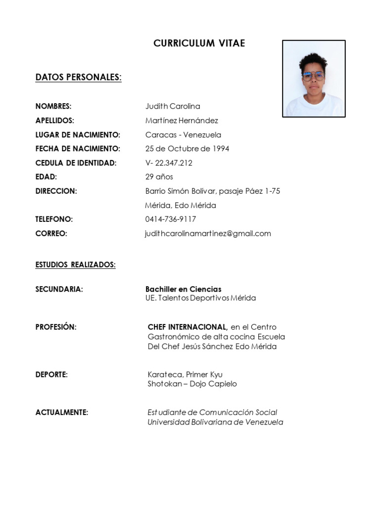 CV Judith Martinez | PDF