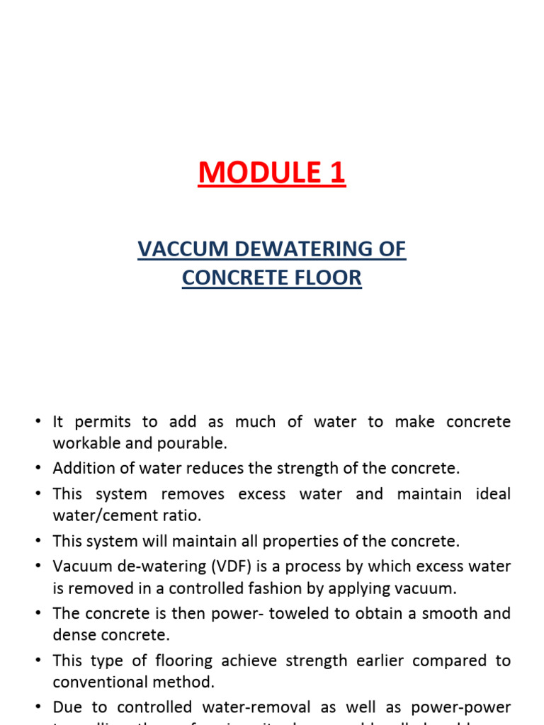 Vaccum Dewatering | PDF | Concrete | Vacuum