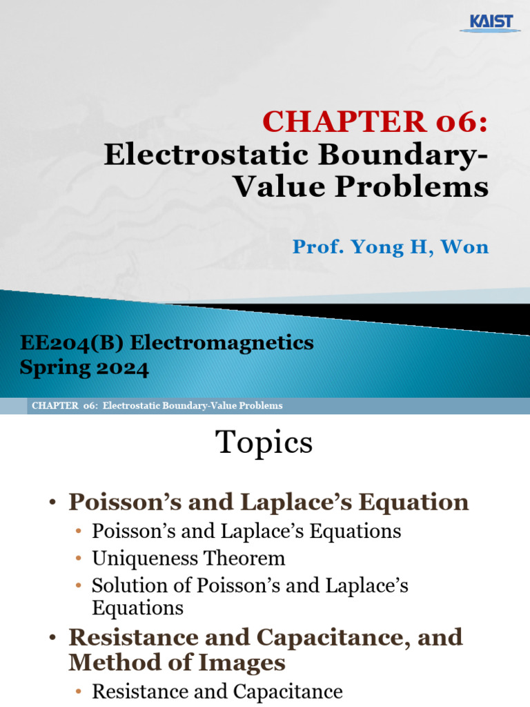 CH 06 - EE204 (Won) - Boundary Value Prob - 2024s | PDF | Boundary Value Problem | Calculus
