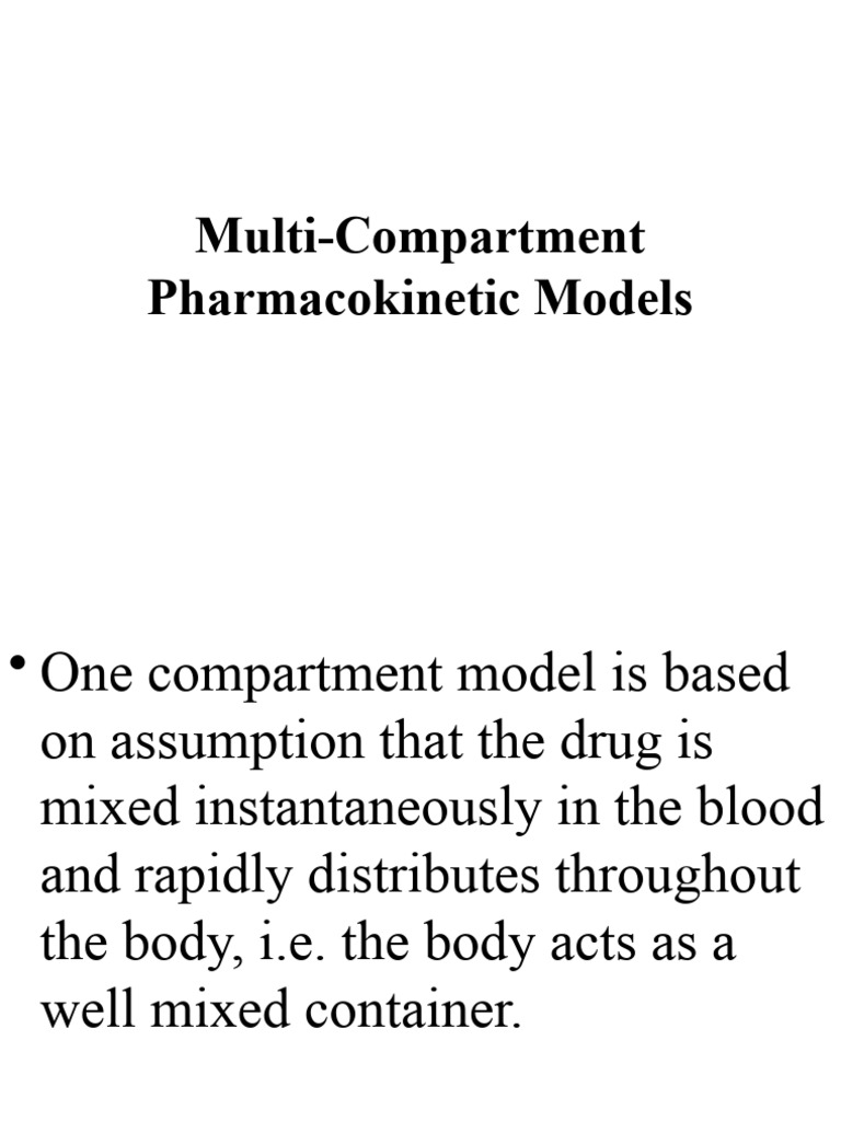 9 Multi Compartment Pharmacokinetic Models | Download Free PDF ...