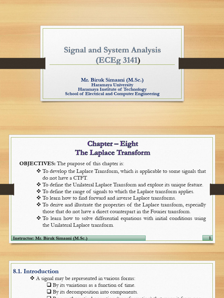 ECEg 3141 - Laplace Transform | PDF | Laplace Transform | Fourier Transform