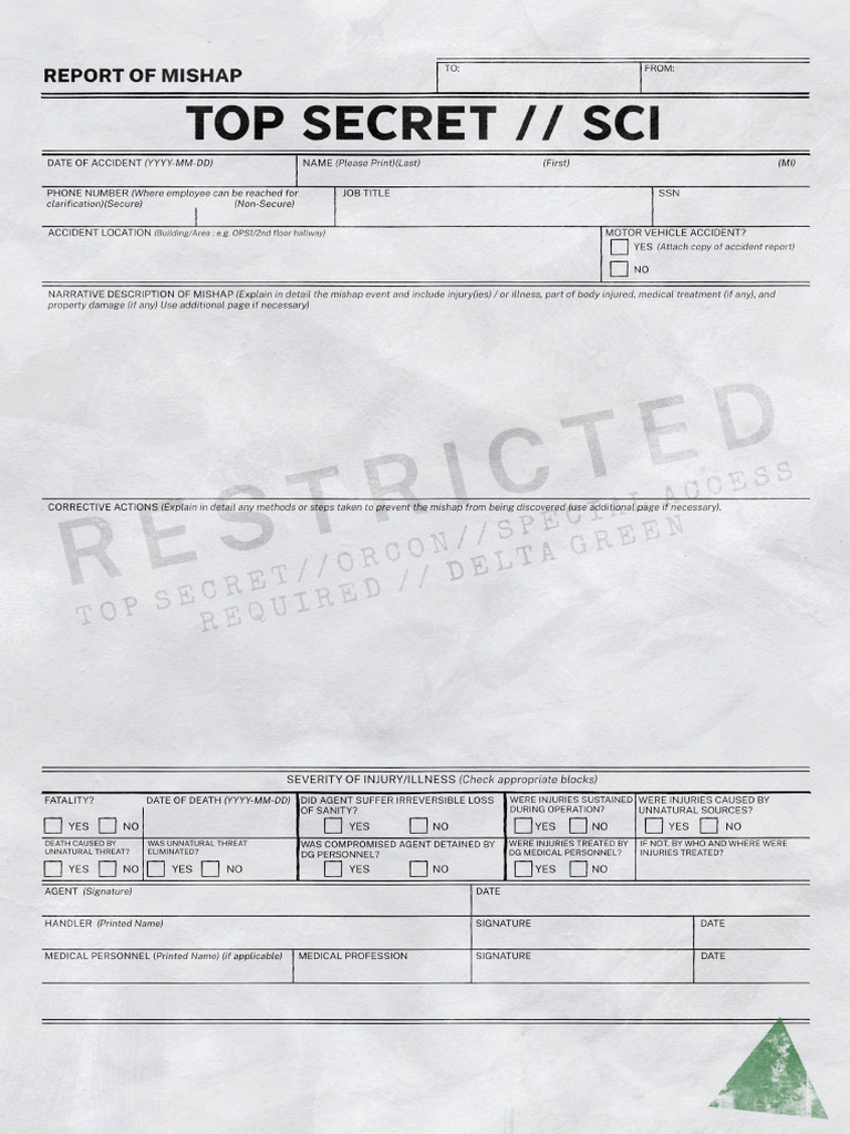 Report of Mishap (Form Fillable) | PDF