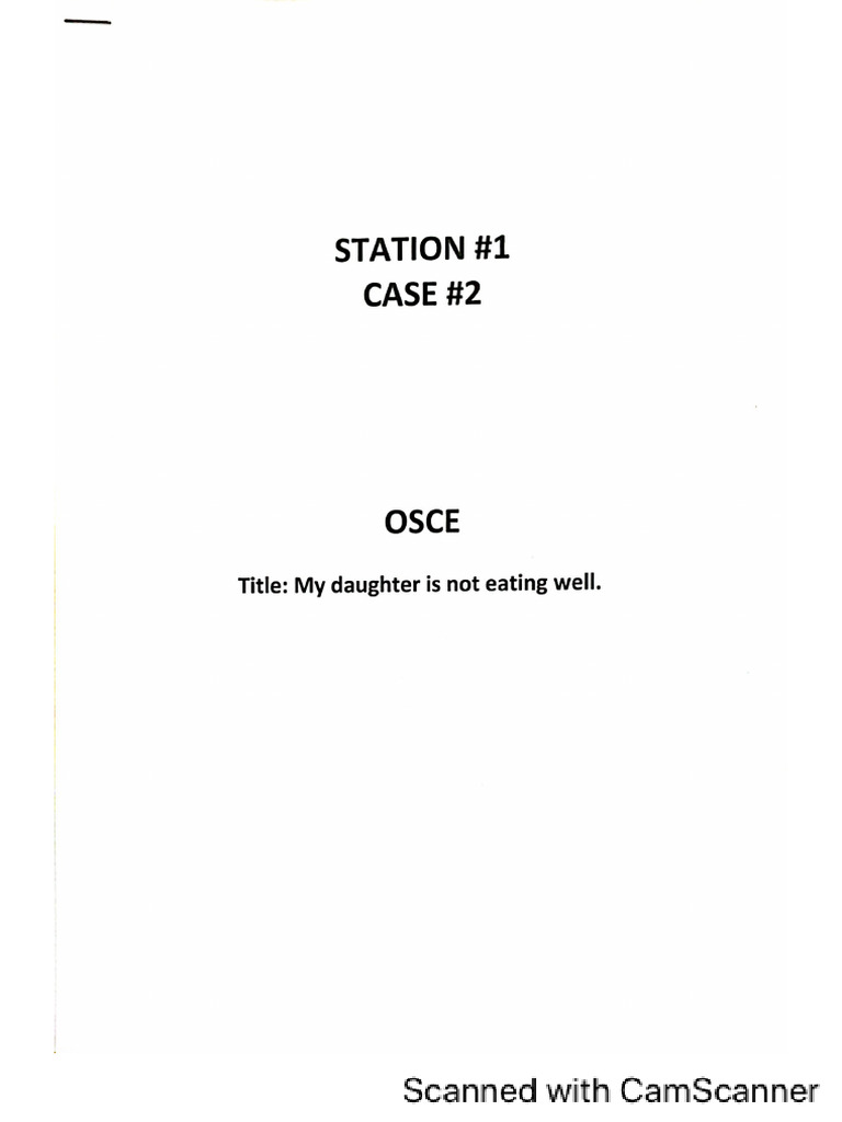 Anorexia Nervosa - OSCE | PDF