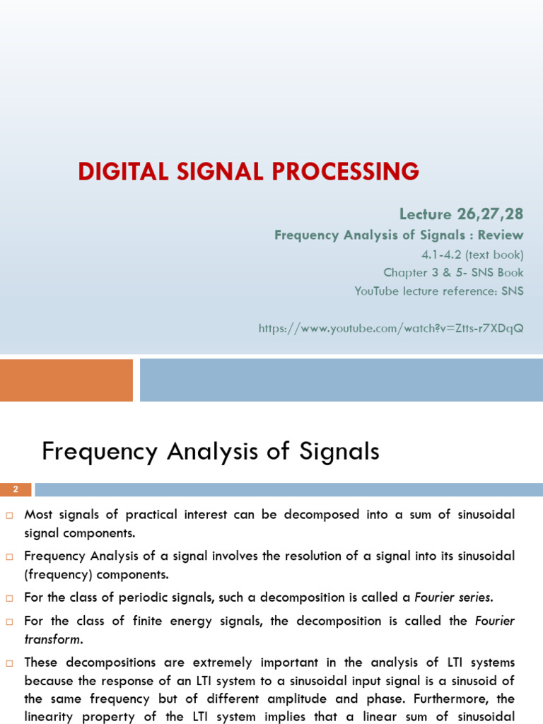 dsp26 28 2024 | Download Free PDF | Spectral Density | Fourier Transform
