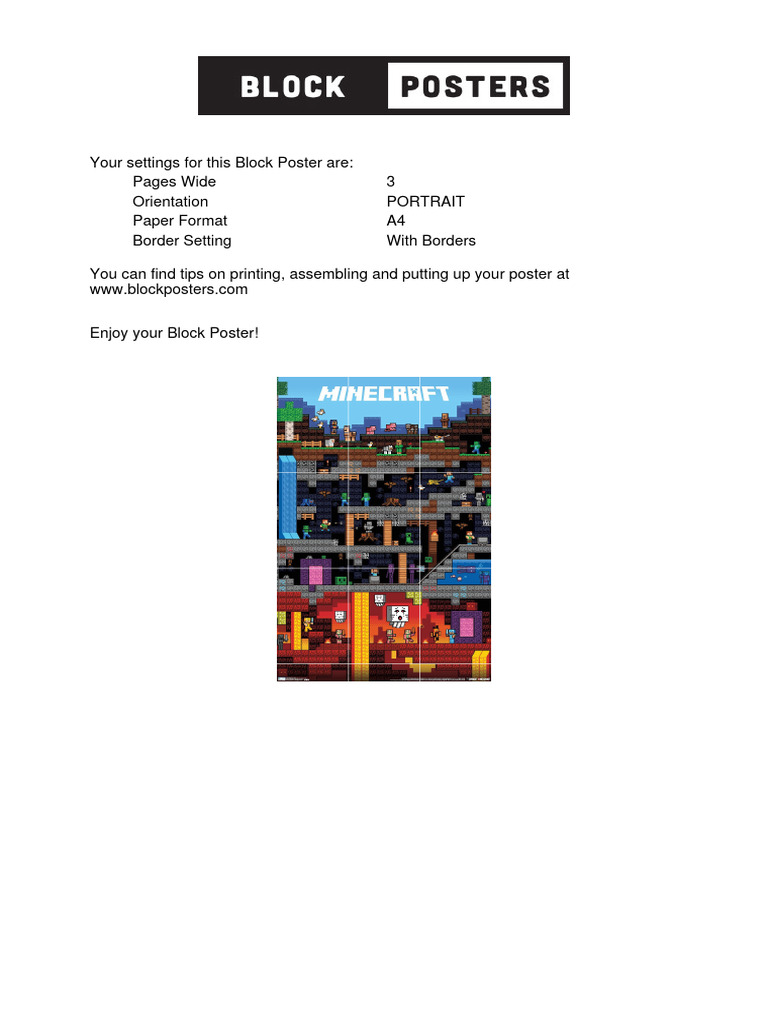 Minecraft Poster | PDF | Career & Growth | Home & Garden