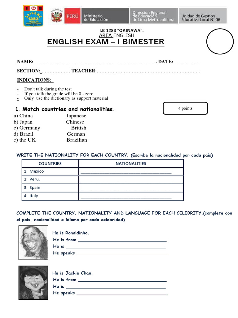 2do Examen I Bimestre - Removed | PDF | Color