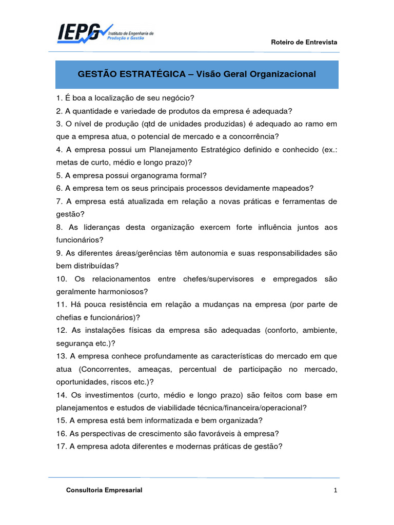 Roteiro_de_entrevista | PDF | Gestão de recursos humanos | Inovação
