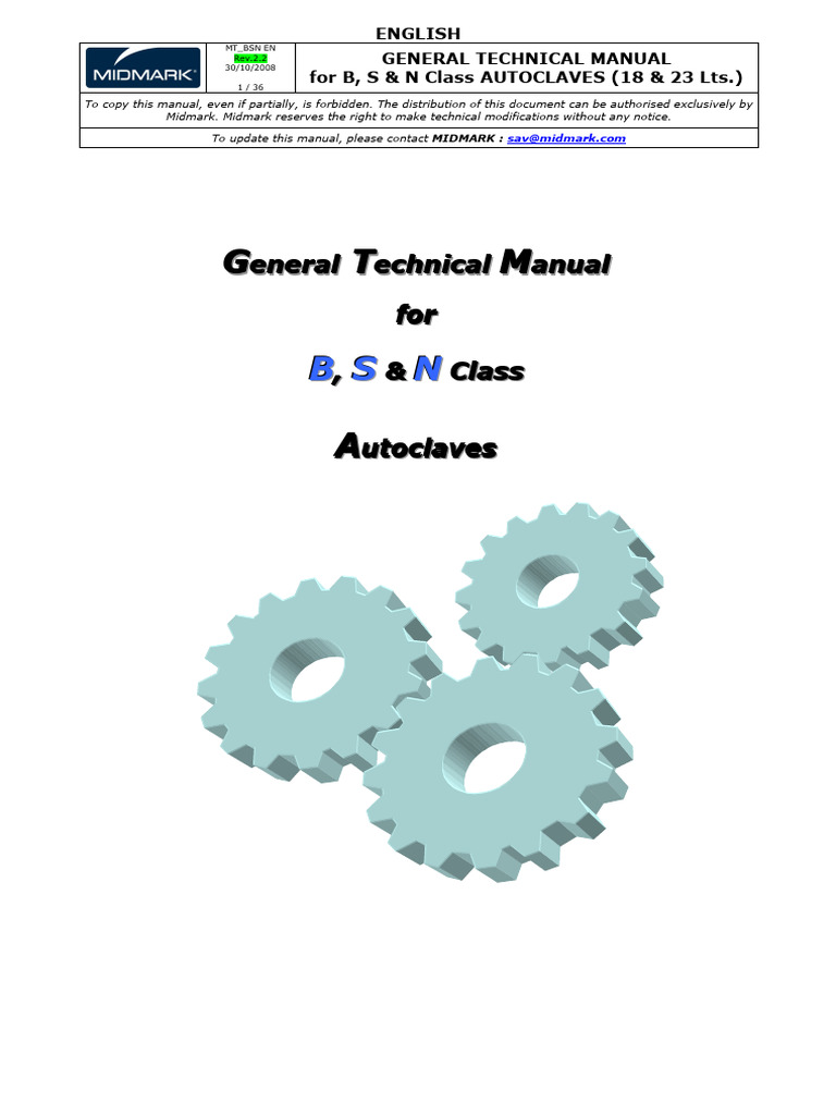 Midmark B23 - Service Manual | PDF | Steam | Switch