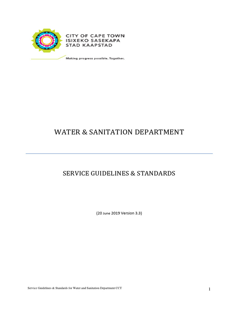Water & Sanitation Standards CCT | PDF | Pipe (Fluid Conveyance ...