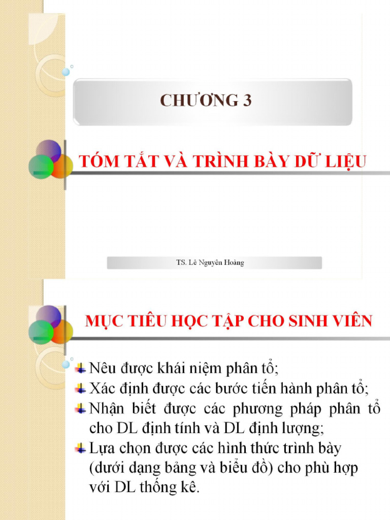 C3 - Tom Tat Va Trinh Bay Du Lieu | PDF
